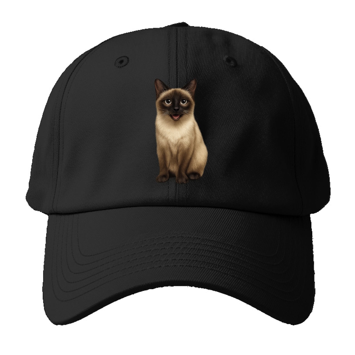 Siamese Cat Illustration Baseball Cap For Big Heads – Pandaize